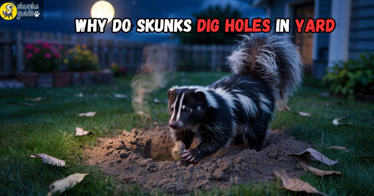 Why Do Skunks Dig Holes in Yard? Understanding Skunk Behavior
