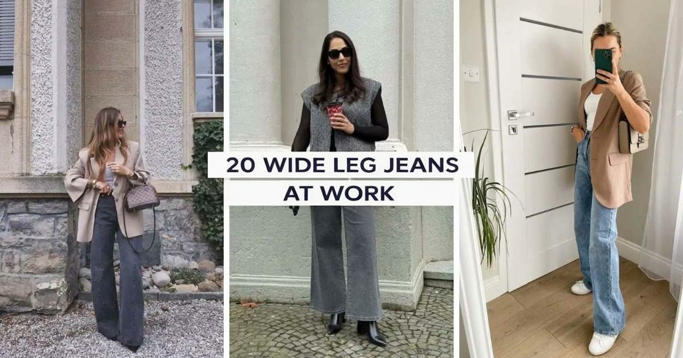 20 Wide Leg Jeans at office