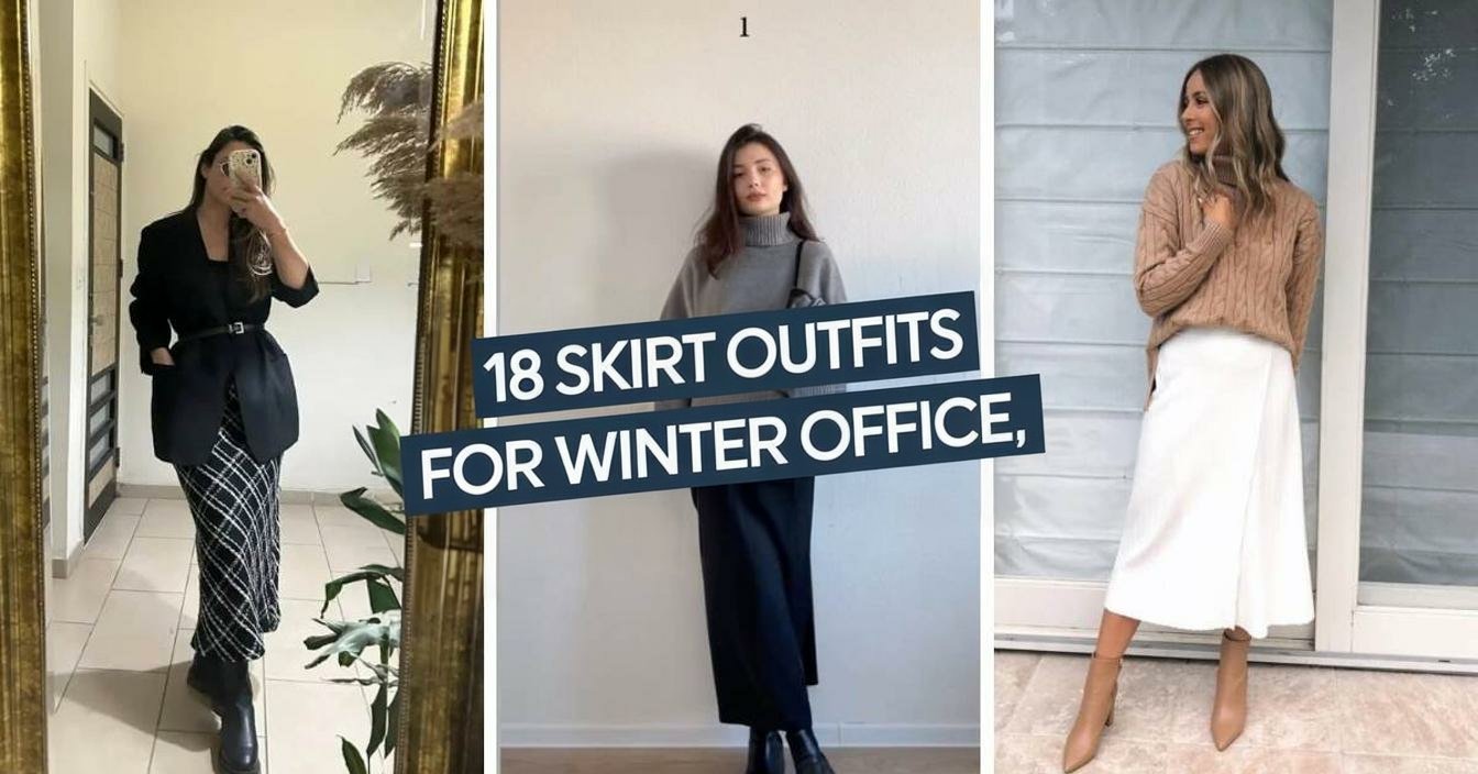18 Minimal & Polished Skirt Outfits for Winter Office Days