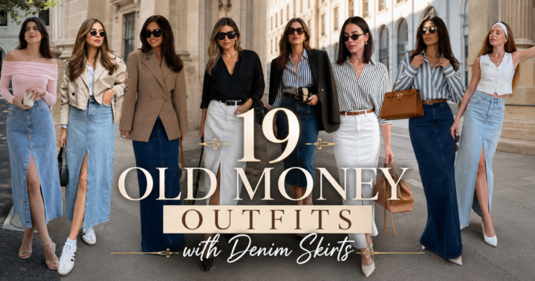 19 Timeless Old Money Outfits with Denim Skirts